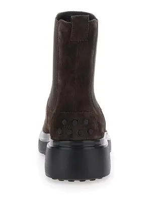 TOD'S Round Toe Chelsea Boots - Black