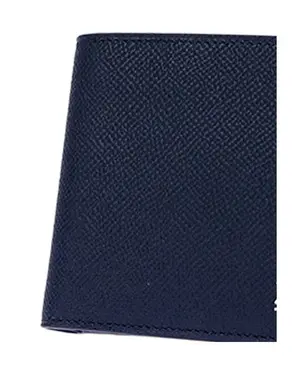 Dunhill Navy Blue Logo Double Fold Wallet