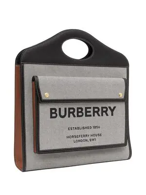 Burberry Medium Pocket Tote Bag - Gray