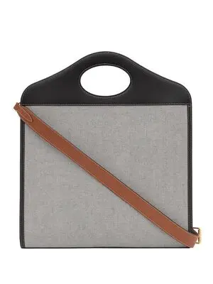 Burberry Medium Pocket Tote Bag - Gray