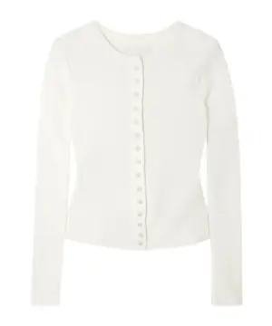 Citizens Of Humanity Kari Ribbed Stretch Knit Cardigan - Off White