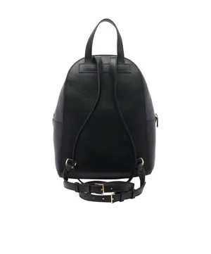 COCCINELLE Leather Backpack With Logo Detail - Black