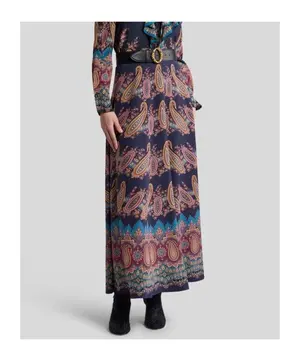 Etro Paisley-printed Pleated Maxi Skirt