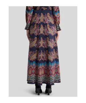Etro Paisley-printed Pleated Maxi Skirt