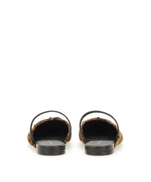 STUART WEITZMAN Leopard Print Flat Round Toe Sandals