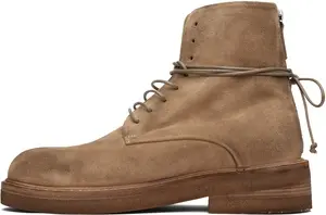 Marsèll Suede Tie-neck Front Zip Boots