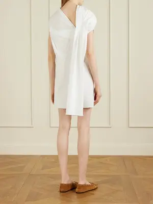 Khaite Tatia Pleated Mini Dress