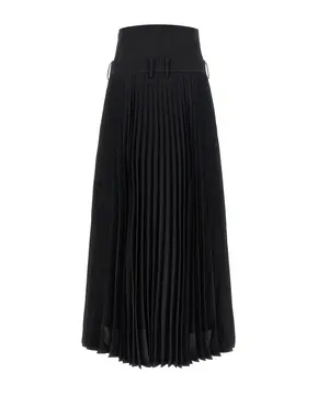 Junya Watanabe Pleated Trousers With Skirt-like Waist Detail