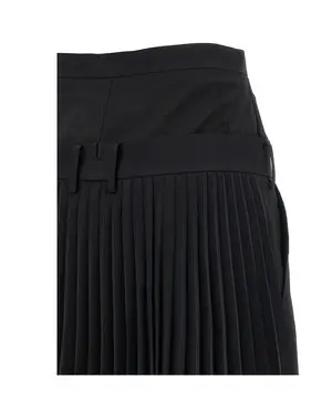 Junya Watanabe Pleated Trousers With Skirt-like Waist Detail