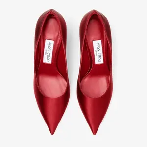 JIMMY CHOO Love Pointed Toe Stiletto High Heel Pumps - Ruby Red