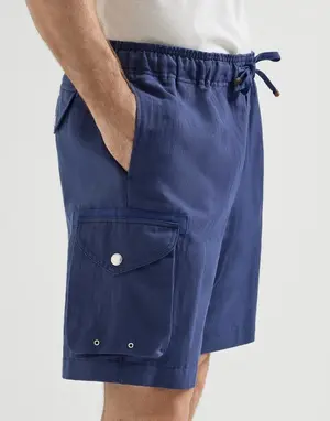 Brunello Cucinelli Drawstring Cargo Shorts - Blue