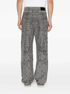 Amiri Paisley Wide-leg Jeans