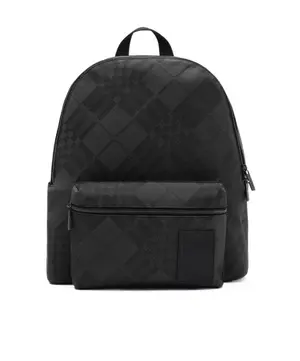 Burberry Checked Backpack - Black