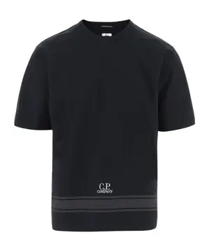 C.P. COMPANY Logo Embroidered Crewneck T-shirt