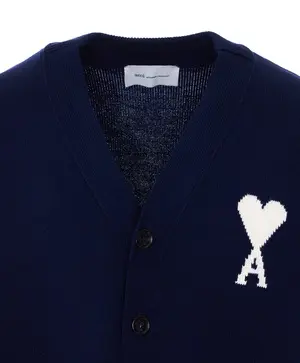 AMI Paris De Coeur V-neck Cardigan