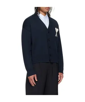 AMI Paris De Coeur V-neck Cardigan