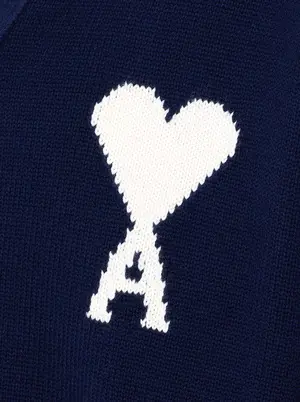 AMI Paris De Coeur V-neck Cardigan