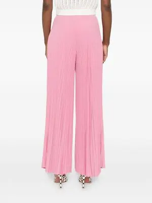 TWINSET Pleated Flared Wide-leg Pants - Pink