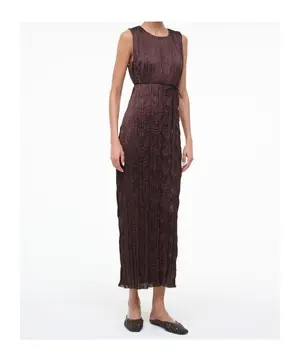 Staud Mizu Sleeveless Midi Dress - Black