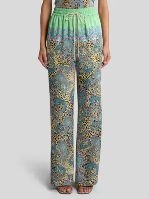 Etro Wide-leg Trousers With Paisley And Animal Print
