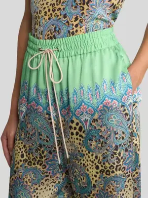 Etro Wide-leg Trousers With Paisley And Animal Print