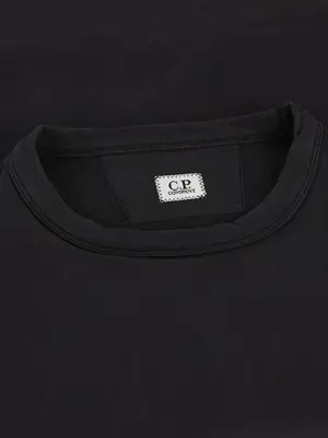 C.P. COMPANY Crewneck Sweatshirt With Lens Detail - Black