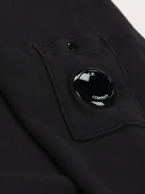 C.P. COMPANY Crewneck Sweatshirt With Lens Detail - Black
