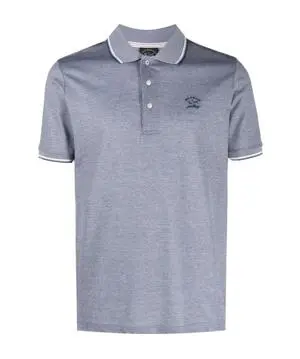 PAUL  SHARK Logo-embroidered Cotton Polo Shirt