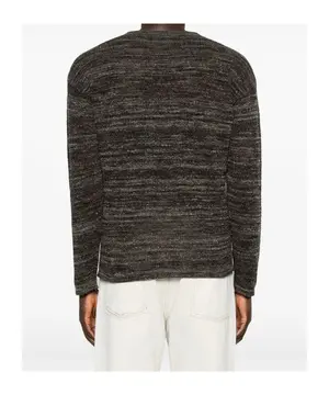 ROBERTO COLLINA Round Neck Long Sleeve Sweater - Moro
