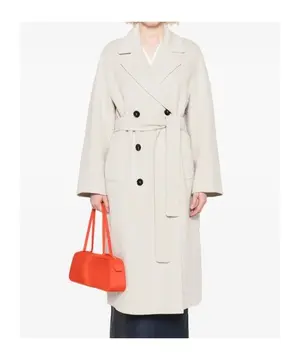 Max Mara Double-breasted Belted Coat - Gray