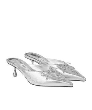 JIMMY CHOO Scarlett Mules - Silver