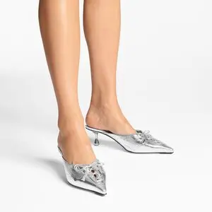 JIMMY CHOO Scarlett Mules - Silver