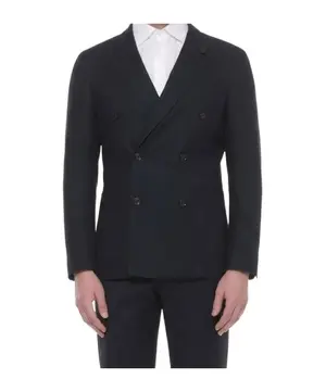 LARDINI Double-breasted Peak-lapel Blazer