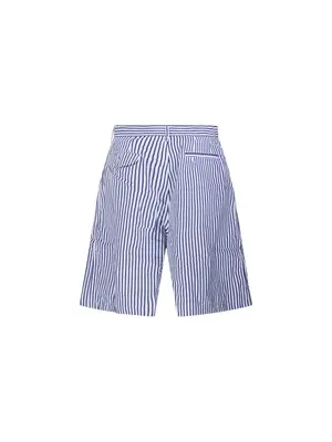 Comme Des Garçons Pinstriped Bermuda Shorts - Blue