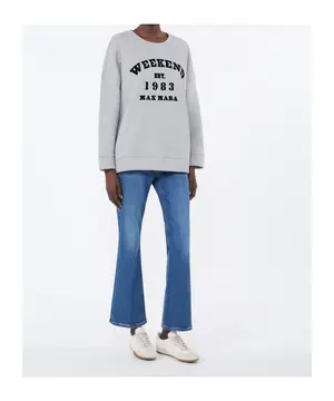 Max Mara Crewneck Sweatshirt With Logo Graphic