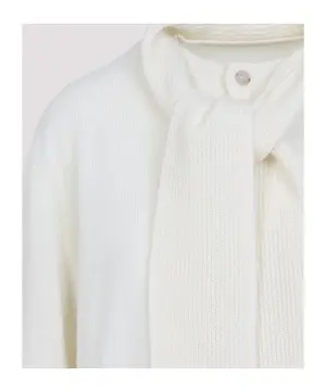 MAISON MARGIELA Knitted Cardigan With Integrated Scarf Detail