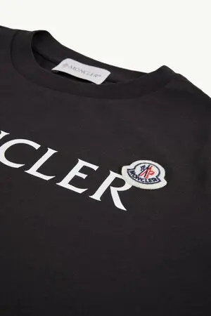 Moncler Logo Printed Crewneck T-shirt - Black