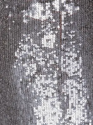 P.a.r.o.s.h Sequin-embellished Straight-leg Trousers - Gray
