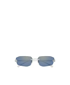 Cartier Rimless Geometric Sunglasses - Silver