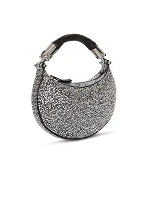 Balmain Ebony Embellished Mini Hand Bag