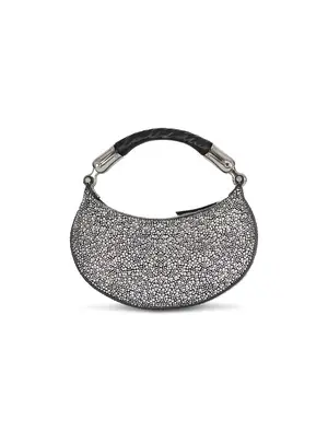 Balmain Ebony Embellished Mini Hand Bag