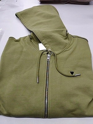 AMI Paris Full Zip Hooded Sweatshirt With Logo