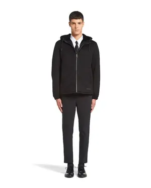 Prada Cashmere Blouson Jacket With Hood
