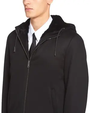 Prada Cashmere Blouson Jacket With Hood