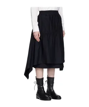 Y3 Asymmetrical Midi Skirt