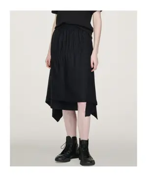Y3 Asymmetrical Midi Skirt