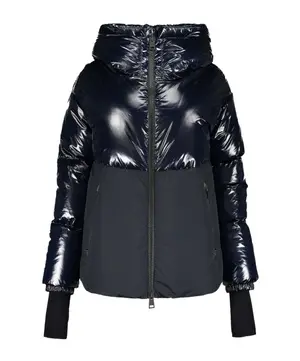 Herno Contrast Hooded Down Jacket - Blue