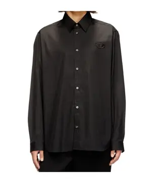 DIESEL® S-simply-gsbh Logo-embroidered Shirt - Black