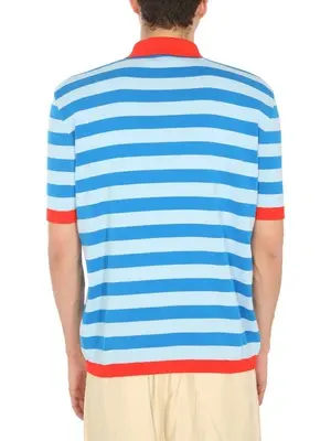 Sunnei Stripped Knitted Polo Shirt