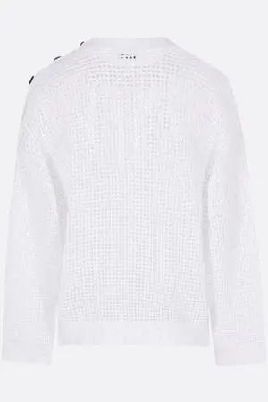 Brunello Cucinelli Mesh Ribbed Jumper With Button Detailing